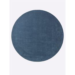 Teppich HEINE HOME Gr. 5, blau, B:160cm H:15mm L:230cm, Wolle, Teppiche, Teppich