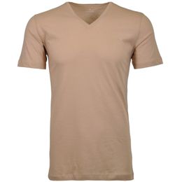 T-Shirt Ragman "Set:", Damen, Gr. L, beige (light skin, 086), Baumwolle, regular fit, V-Ausschnitt, Shirts T-Shirt