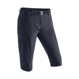 Caprihose Maier Sports "Inara slim 3/4", Damen, Gr. 36, Normalgr&ouml;&szlig;en, blau (dunkelblau), 90% Polyamid, 10% Elasthan, Hosen Caprihose, Damen Wanderhose, atmungsaktive Outdoorhose, 3/4 Hose mit 3 Taschen