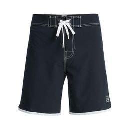 Boardshorts Quiksilver "Original Scallop 18"", Herren, Gr. 32M, schwarz, 92% Polyester, 8% Elasthan, Hosen