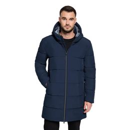 Outdoorjacke VOICE "Herren Winterjacke Wintermantel mit Kapuze", Herren, Gr. L, dunkelblau, Obermaterial: 100% Polyester; Futter: 100% Polyester; F&uuml;llung: 100% Polyester, tailliert, Jacken Outdoorjacke