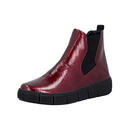Stiefelette Remonte "Remonte Stiefelette Lederimitat/Textil", Damen, Gr. 38, schwarz (rot, schwarz), Lederimitat, Textil, Schuhe Stiefelette