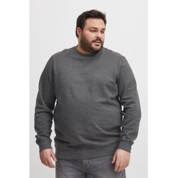 Longpullover Blend "BHAlex Big & Tall", Damen, Gr. 4XL, charcoal mix, Sweatware, 60% Baumwolle, 40% Polyester, unifarben, regular fit normal, Rundhals, eingesetzt, Pullover Longpullover, Klassisches Sweatshirt mit Rundhalsausschnitt in gro&szlig;en Gr&ouml;&szlig;en