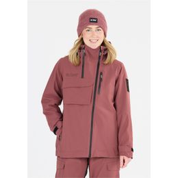 Skijacke SLOPE "Zuko", Damen, Gr. XS, rot, 100% Polyester, mehrfarbig, normal, ohne Ausschnitt, Jacken Skijacke, mit wasserdichter Membran und getapten N&auml;hten