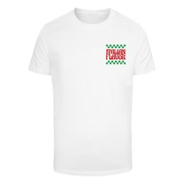 T-Shirt MisterTee "MisterTee Flavor Italiano Tee", Damen, Gr. 4XL, wei&szlig;, 100% Baumwolle, bedruckt, normal, Rundhals, Shirts T-Shirt