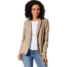 CR&Eacute;ATION L Damen Jerseyblazer in Interlock-Qualit&auml;t beige Gr&ouml;&szlig;e 38