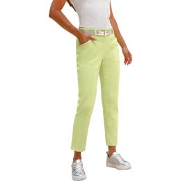 CR&Eacute;ATION L Damen Jeans mit v-f&ouml;rmigem Sattel pistazie Gr&ouml;&szlig;e 36