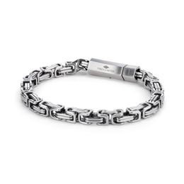 K&ouml;nigsarmband Fynch-Hatton "Schmuck Geschenk Edelstahl Armkette The King Chain", silber (silberfarben), Armb&auml;nder, Herren, 18,5cm, Edelstahl, K&ouml;nigsarmband