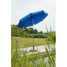 Sonnenschirm Schneider Schirme "Locarno", blau, Obermaterial: 100% Polyester, Standschirme, abknickbar, ohne Schirmst&auml;nder