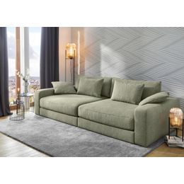 Jockenh&ouml;fer Big-Sofa JOCKENH&Ouml;FER GRUPPE "Milano XXL", salbei, gr&uuml;n, B:290cm T:135cm, Korpus: 100% Polyester;Kissen: 100% Polyester, Sofas, Big-Sofa, mit Federkern, Breite 290cm, Liegefl&auml;che 120x240cm, inklusive Kissen