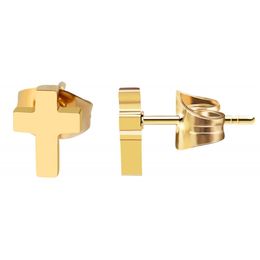 Adelia&acute;s Paar Ohrh&auml;nger ADELIA&acute;S "Unisex Ohrstecker aus poliertem Edelstahl mit Kreuz", silber, Ohrringe, Damen, Unisex, Edelstahl