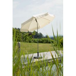 Sonnenschirm Schneider Schirme "Locarno", beige (natur), Obermaterial: 100% Polyester, Standschirme, abknickbar, ohne Schirmst&auml;nder