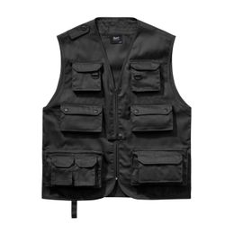 Steppweste Brandit "Brandit Herren Hunting Vest", Herren, Gr. L, schwarz, 80% Polyester, 20% Baumwolle, Westen Steppweste