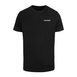 T-Shirt MisterTee "MisterTee Herren Outside Tee", Damen, Gr. L, schwarz, 100% Baumwolle, bedruckt, normal, Rundhals, Shirts T-Shirt