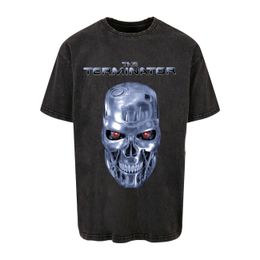 T-Shirt Merchcode "Merchcode Terminator I&acute;ll Be Back Oversize Tee", Damen, Gr. S, schwarz, 100% Baumwolle, bedruckt, oversize, Rundhals, Shirts T-Shirt