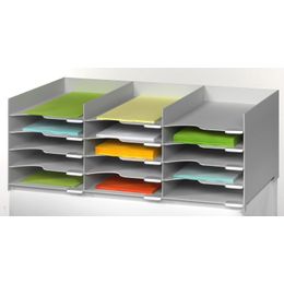 PAPERFLOW Sortierstation DIN A4 15-Fach lichtgrau