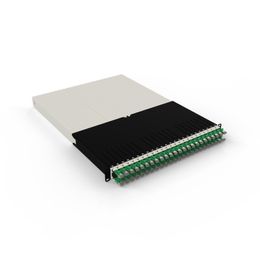 Patchbox Patchbox.one Kabeleinzugssystem 30RU/STP (1,8 m) mit 24 Kassetten, Patchkabel Cat. 6a, U/FTP, PoE, Kabel gr&uuml;n