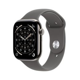 Apple Watch Series 11 Titan Natur (GPS + Cellular) 46mm (Sportarmband Steingrau) S/M