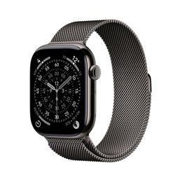 Apple Watch Series 11 Titan Schiefer (GPS + Cellular) 46mm (Milanaise Armband Schiefer) S/M