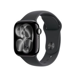 Apple Watch Series 11 Aluminium (GPS + Cellular) 42mm Diamantschwarz (Sportarmband Schwarz) M/L