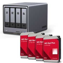 UGREEN NASync DXP4800 Plus + Western Digital Festplatte 16 TB (4 x 4 TB)