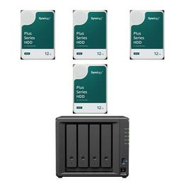 Synology DiskStation DS425+ 4 Einsch&uuml;be NAS-Server Leergeh&auml;use + 48 TB (4x 12 TB) Synology Plus 3.5" SATA 6Gb/s Festplatte