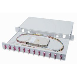 Digitus LWL Splei&szlig;box, 1HE, best&uuml;ckt, 12x SC DX, OM4