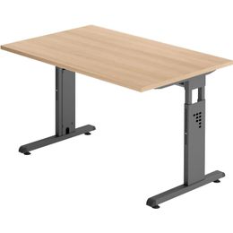 Hammerbacher h&ouml;henverstellbarer Schreibtisch VOS12/E/G eiche