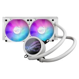 ASUS ROG Ryuo III 240 ARGB White Edition All-in-One-Fl&uuml;ssig-CPU-K&uuml;hler (2x adressierbare 120 mm ARGB Radiatorl&uuml;fter, Anime Matrix&trade;-LED-Display, kompatibel mit Intel LGA 1700, 115x, 1200 & AM4, AM5-Sockel, wei&szlig;)