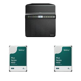 Synology DiskStation DS423 4 Einsch&uuml;be NAS-Server Leergeh&auml;use + 2x Synology Plus 3.5" SATA 6Gb/s Festplatte 4 TB (8TB)