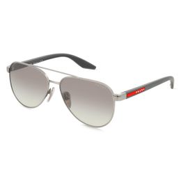 Prada Linea Rossa Sunglasses Prada Linea Rossa PSA52S | Herren-Sonnenbrille | Fassung: Vollrand, Pilot, Metall, Gun | Glasfarbe: Grau Verlaufend