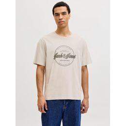 Jack & Jones Jack & Jones T-Shirt 'JJEDOVER' Herren Gr&ouml;&szlig;e XS kitt / dunkelblau / schwarz / wei&szlig;