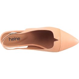 Heine Slingballerina, Orange, Gr. 36, Damen, Ballerinas, Material: Ziegenleder