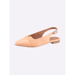 Heine Witt Damen Slingballerina, apricot, Gr&ouml;&szlig;e 38