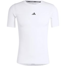 Adidas Funktionsshirt Herren - wei&szlig; - Gr. M - Polyester/Elastan