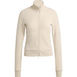 Adidas Soft Lux Sweatjacke Damen - beige - Gr. XL - Polyester/Modal/Baumwolle