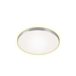Briloner LED-Deckenleuchte alu/wei&szlig; 1850 lm Backlighteffekt &Oslash; 35,5 x 6,5 cm