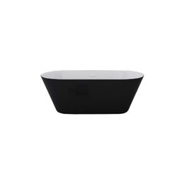 Jet-Line Badewanne Design LAUSANNE II schwarz Freistehend 170 x 80 cm
