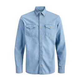 Jack & Jones Jack & Jones Hemd 'JJESHERIDAN' Herren Gr&ouml;&szlig;e M blue denim