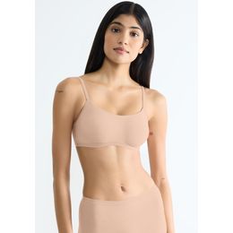 Sloggi Damen Bustier "GO Daily Cotton", Gr. Mnew beige, Single Jersey, Obermaterial: 82% Baumwolle, 18% Elasthan, Basic, BHs, Glanz-Effekt Details
