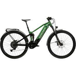 E-Bike KROSS "KROSS E-SUV Grist 1.0 29" gr&uuml;n" Gr. 38, gr&uuml;n (gr&uuml;n, schwarz), Elektrofahrr&auml;der, Damen, 38cm, 29 Zoll (73,66cm), Pedelec, Elektrofahrrad f&uuml;r Damen und Herren, MTB