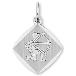 Sternzeichenanh&auml;nger ONE ELEMENT "Sternzeichen Anh&auml;nger aus 925 Silber", silber, Schmuckanh&auml;nger, Damen, Sch&uuml;tze im Setmit Halskette, Steinbock, Silber 925 (Sterlingsilber), Symbol mit Herz &ndash; ein feines Geschenk f&uuml;r viele Anl&auml;sse