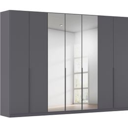 Dreht&uuml;renschrank OTTO HOME "Kleiderschrank Schrank Garderobe AGORDO mit Dekor- oder Hochglanzfront", grau (graumetallic), B:315cm H:229cm T:54cm, Holzwerkstoff, Schr&auml;nke, Dreht&uuml;renschrank, durchdachte Innenausstattung, in 7 Breiten und 2 H&ouml;hen MADE IN GERMANY, Topseller