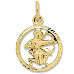 Sternzeichenanh&auml;nger ONE ELEMENT "Sternzeichen Anh&auml;nger aus 333 Gelbgold", gold, Schmuckanh&auml;nger, Damen, Sch&uuml;tze im Setmit Halskette, Steinbock, Gelbgold 333 Gold, Gelbgold 333, Gold, Symbol mit Herz &ndash; ein feines Geschenk f&uuml;r viele Anl&auml;sse