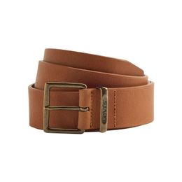 Levi's Lederg&uuml;rtel LEVI'S "FLAT KEEPER BELT", Damen, Gr. 105, braun (brandy braun), Leder, unifarben, G&uuml;rtel Lederg&uuml;rtel, mit Metallschnalle