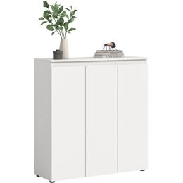 Mehrzweckschrank Inosign "CIPELA", wei&szlig;, B:105cm H:111cm T:37cm, FSC-zertifizierter Holzwerkstoff, Schr&auml;nke, Mehrzweckschrank, BxH:105x111 cm, viel Stauraum, variable Einlegeb&ouml;den, Kleiderstange