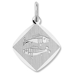 Sternzeichenanh&auml;nger ONE ELEMENT "Sternzeichen Anh&auml;nger aus 925 Silber", silber, Schmuckanh&auml;nger, Damen, Fische im Setmit Halskette, Steinbock, Silber 925 (Sterlingsilber), Symbol mit Herz &ndash; ein feines Geschenk f&uuml;r viele Anl&auml;sse