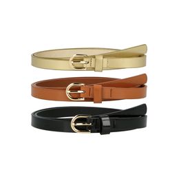 ABOUT YOU G&uuml;rtel Damen Gr&ouml;&szlig;e 90 braun / gold / schwarz