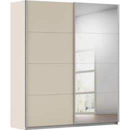 Schwebet&uuml;renschrank OTTO HOME "Kleiderschrank Schrank Garderobe Schlafzimmerschrank THANOS", beige (beige (champagner) mit spiegel), B:181cm H:229cm T:62cm, Holzwerkstoff, Schr&auml;nke, Schwebet&uuml;renschrank, Optional mit Spiegel, Metall-Griffleisten alufarben MADE IN GERMANY