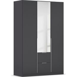 Dreht&uuml;renschrank OTTO HOME "Kleiderschrank Schrank Garderobe AGORDO mit Dekor- oder Hochglanzfront", grau (graumetallic), B:136cm H:210cm T:54cm, Holzwerkstoff, Schr&auml;nke, Dreht&uuml;renschrank, mit Au&szlig;enschubk&auml;sten, in 7 Breiten und 2 H&ouml;hen MADE IN GERMANY